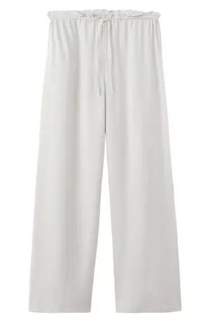 Mango High Waist Wide Leg Pants - Grey