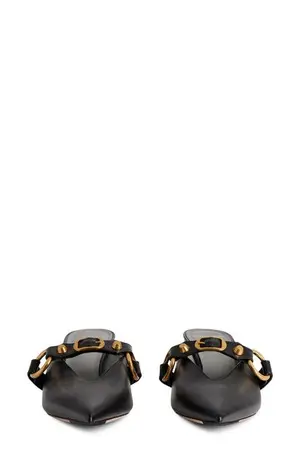 Balenciaga City Mule With Gold Tone Hardware - Black