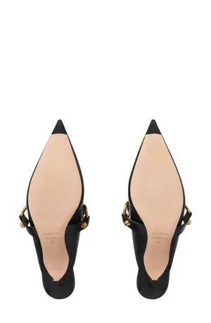 Balenciaga City Mule With Gold Tone Hardware - Black