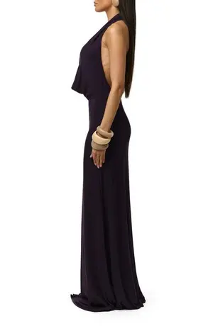 Naked Wardrobe Smooth Halter Maxi Dress