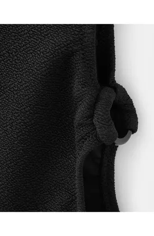 Mango Textured One-piece Swimsuit With Scoop Neck
