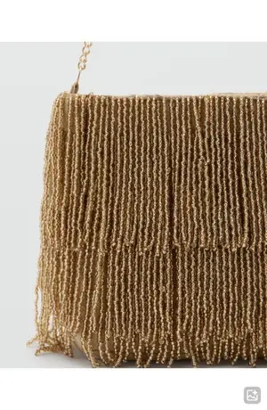 Mango Beaded Clutch With Chain Strap