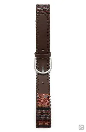 Mango Whipstitched Woven Belt