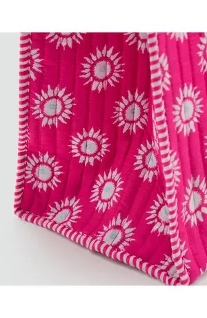 Mango Sun Print Quilted Cotton Tote Bag
