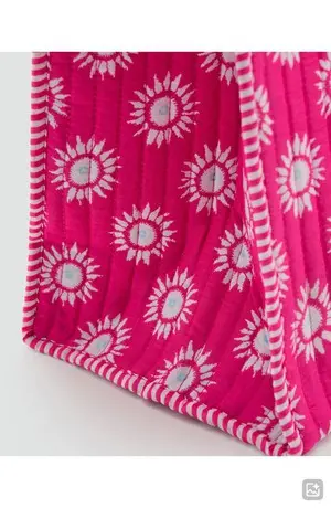Mango Sun Print Quilted Cotton Tote Bag