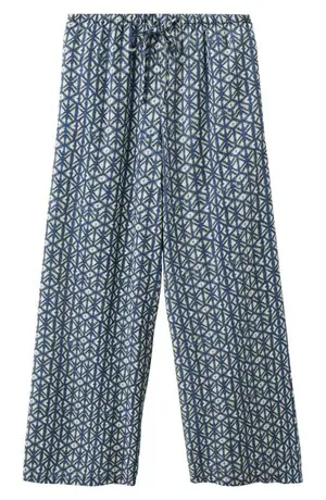 Mango Geometric Print Wide Leg Pants
