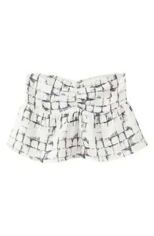 Mango Tie Dye Strapless Top - Charcoal