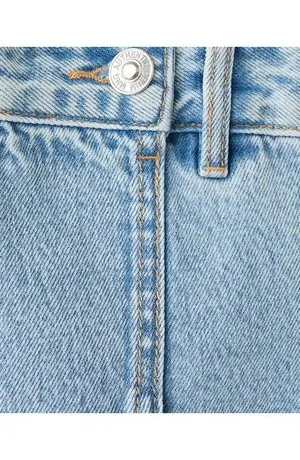 Mango Denim Shorts With Seam Detail And Button Accents