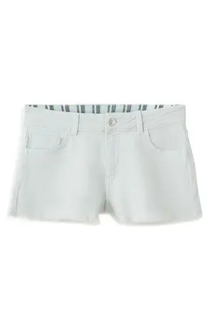 Mango Reversible Waistband Denim Mini Shorts