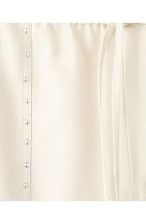 Mango Studded Drawstring Wide Leg Pants