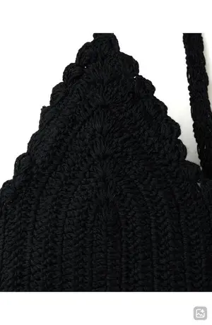Mango Crochet Bodice Maxi Sundress - Black