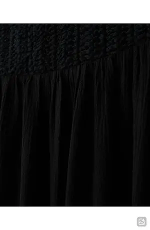 Mango Crochet Bodice Maxi Sundress - Black