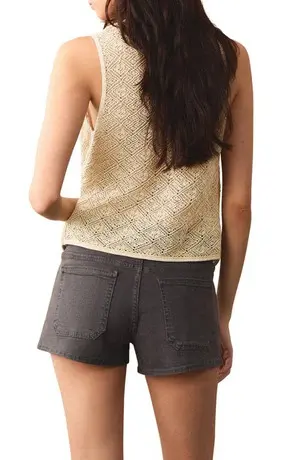Mango Metallic Wrap Top
