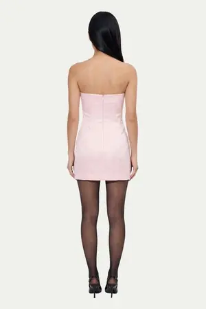 MISSPAP Premium Panelled Bonded Satin Mini Dress