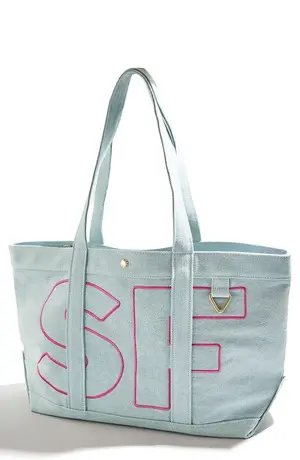 Baublebar Custom Alpha Tote Bag - Blue