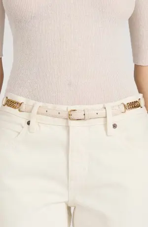 FRAME Twisted Link Belt - Cream