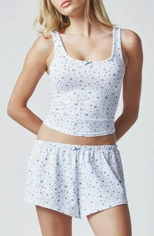 FLORENCE BY MILLS Tank Top & Shorts Pajama Set - Stardust