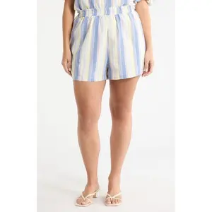 SUGARLIPS Macon High Waist Shorts - Blue-multi