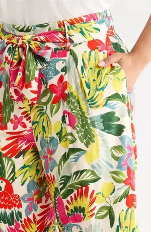 SUGARLIPS Wissa Tie Waist Wide Leg Pants