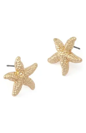 Betsey Johnson Starfish Stud Earrings