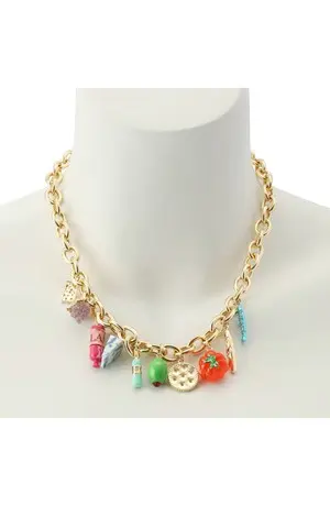 Betsey Johnson Charcuterie Charm Necklace