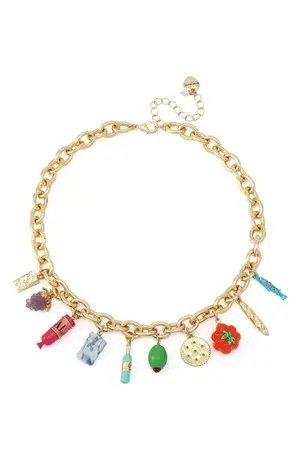 Betsey Johnson Charcuterie Charm Necklace - Multi