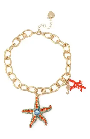 Betsey Johnson Starfish Pendant Necklace