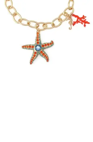 Betsey Johnson Starfish Pendant Necklace