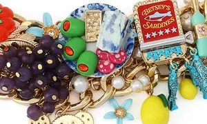 Betsey Johnson Charcuterie Bauble Frontal Necklace