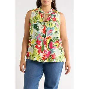 SUGARLIPS Wissa Tropical Print Top - Bright-multi