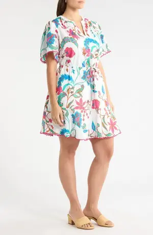 SUGARLIPS Izzie Floral Print Minidress