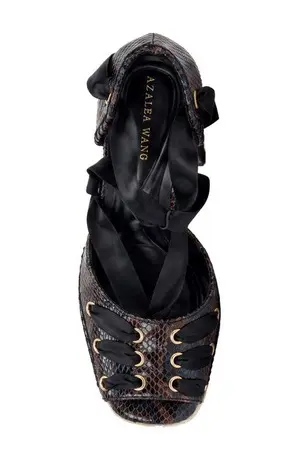 AZALEA WANG Ankle Tie Platform Pumps
