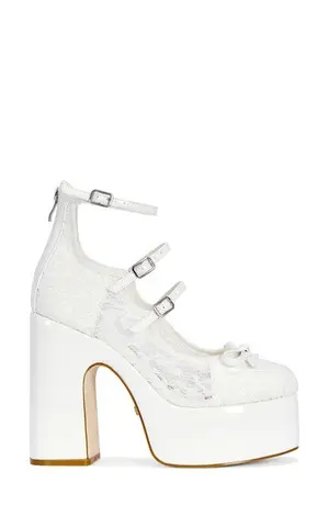 AZALEA WANG Sprout Platform Ankle Strap Pump