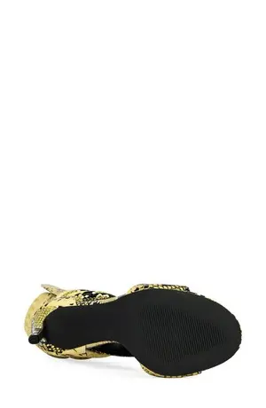 AZALEA WANG Bocker Snakeskin Embossed Sandal
