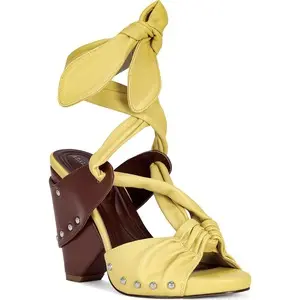 AZALEA WANG Aruba Ankle Tie Sandal - Yellow