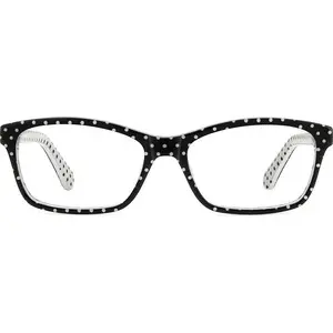 Kate Spade New York Catrina 51mm Rectangular Optical Glasses - Black Pattern White