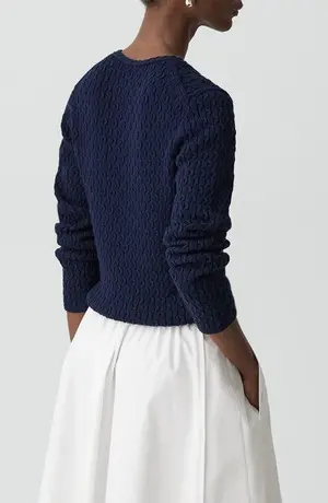Theory Cable Stitch Organic Cotton Sweater