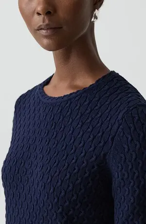 Theory Cable Stitch Organic Cotton Sweater