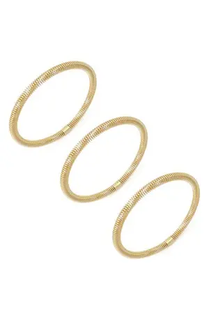Robert Lee Morris Set Of Three Coiled Bangles - Gold