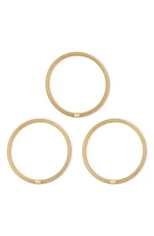 Robert Lee Morris Set Of Three Coiled Bangles - Gold