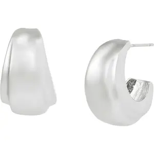 Robert Lee Morris Chubby Huggie Earrings - Silver