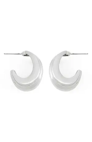 Robert Lee Morris Chubby Huggie Earrings - Silver