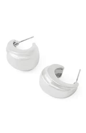 Robert Lee Morris Chubby Huggie Earrings - Silver
