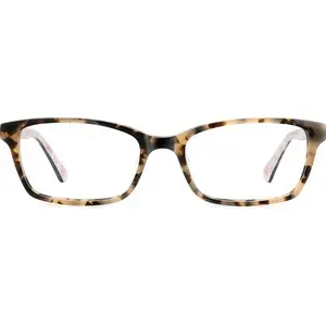 Kate Spade New York Jackeline 52mm Rectangular Optical Glasses - Havana Pattern