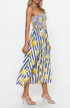 PS BY CUPSHE Smocked Sleeveless Midi Dress