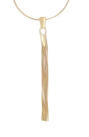 Robert Lee Morris Tone Fringe Collar Necklace