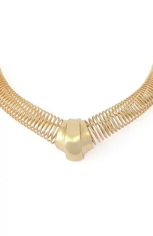 Robert Lee Morris Tone Coiled Collar Necklace