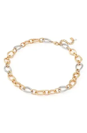 Robert Lee Morris Two-tone Link Collar Necklace