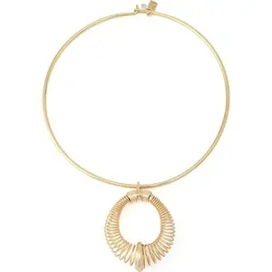 Robert Lee Morris Coiled Pendant Collar Necklace - Z/dnugold
