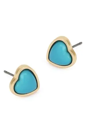 Betsey Johnson Heart Shaped Resin Stud Earrings
